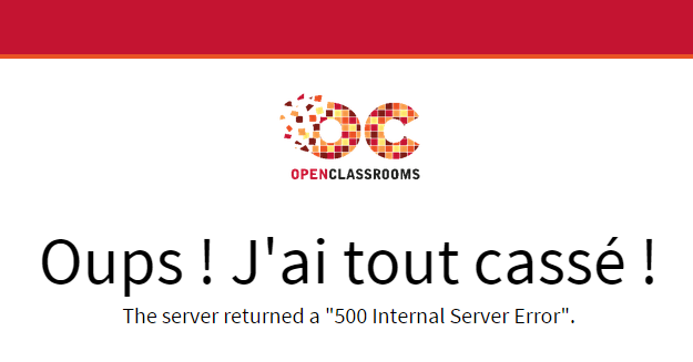 [Résolu] Messages privés : erreur 500 par Roy Roger - page 1 - OpenClassrooms