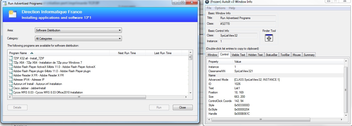 SysListView32 AutoIT retourne aucunes information - SysListView32 AutoIT retourne aucunes ...