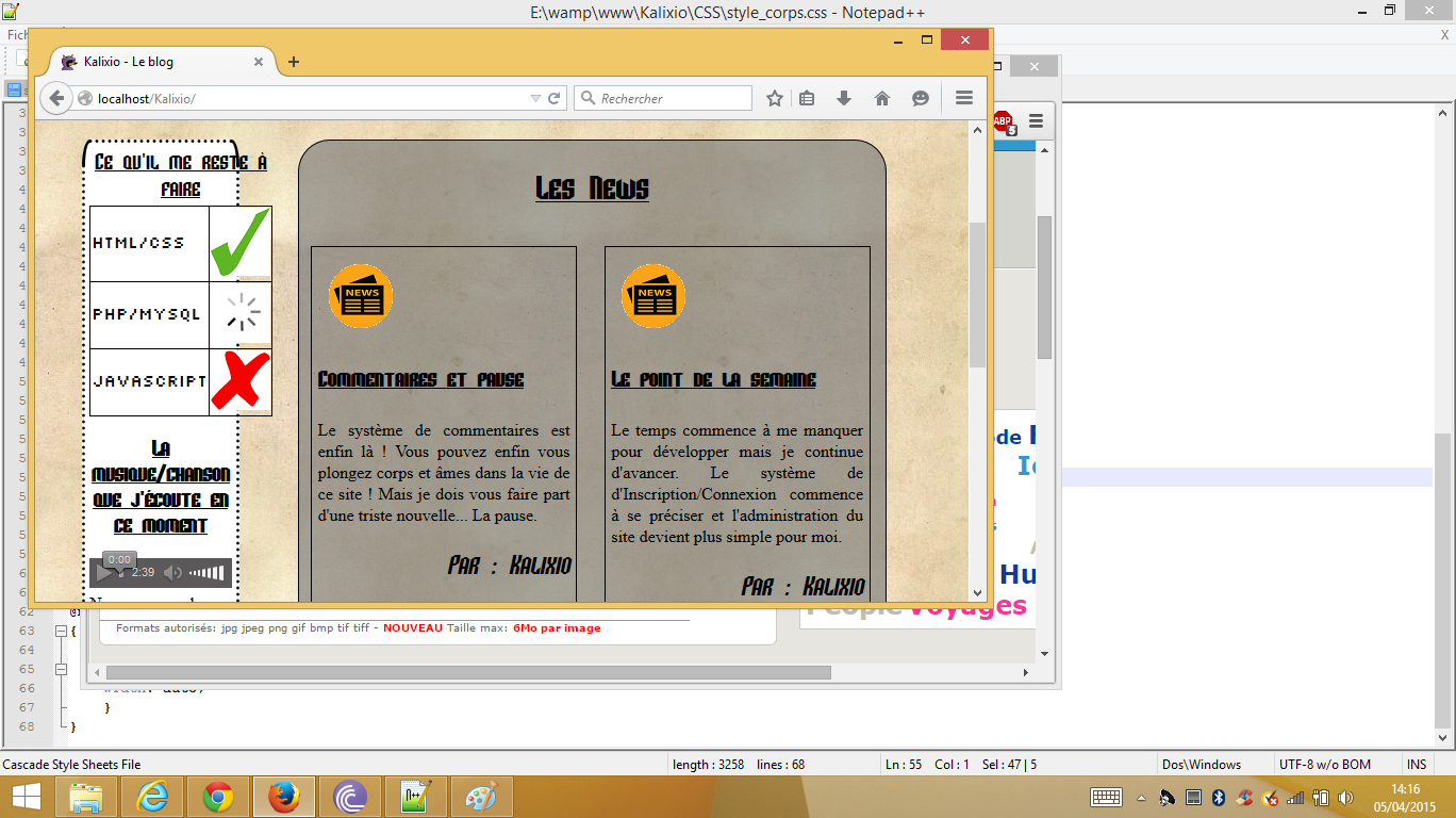[Résolu] [CSS] Adapter le contenu à la taille de l'aside par Kalixio - page 1 - OpenClassrooms