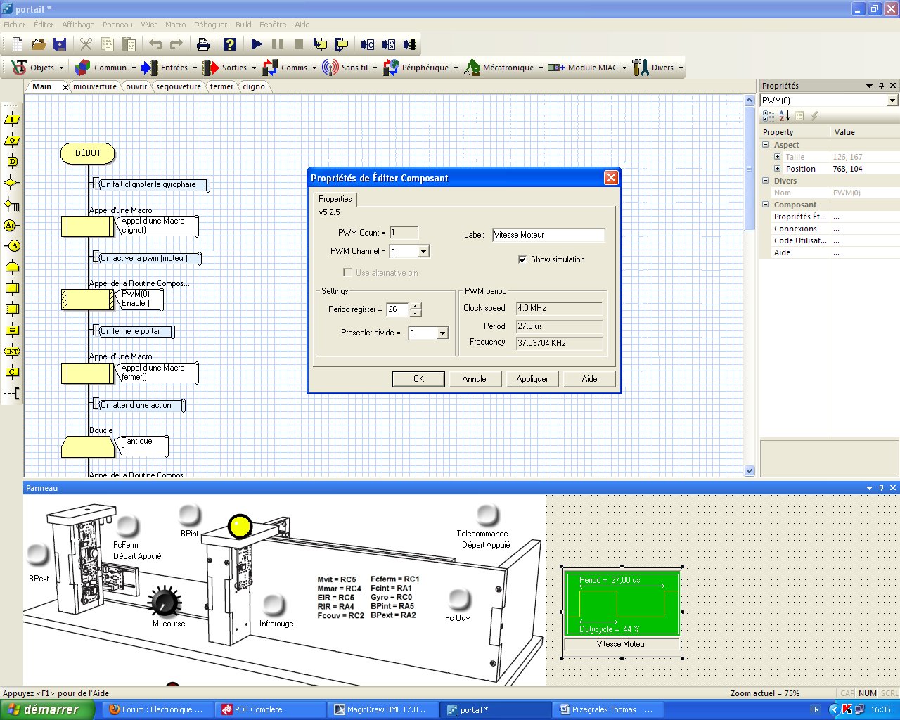 Urgent [PWM Flowcode ] Bac par DaRk_CaK_nOeL - page 1 - OpenClassrooms