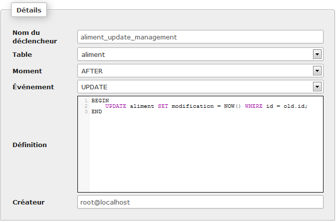 [Résolu] [MySQL] Problème avec un Trigger par romsVLM - page 1 - OpenClassrooms