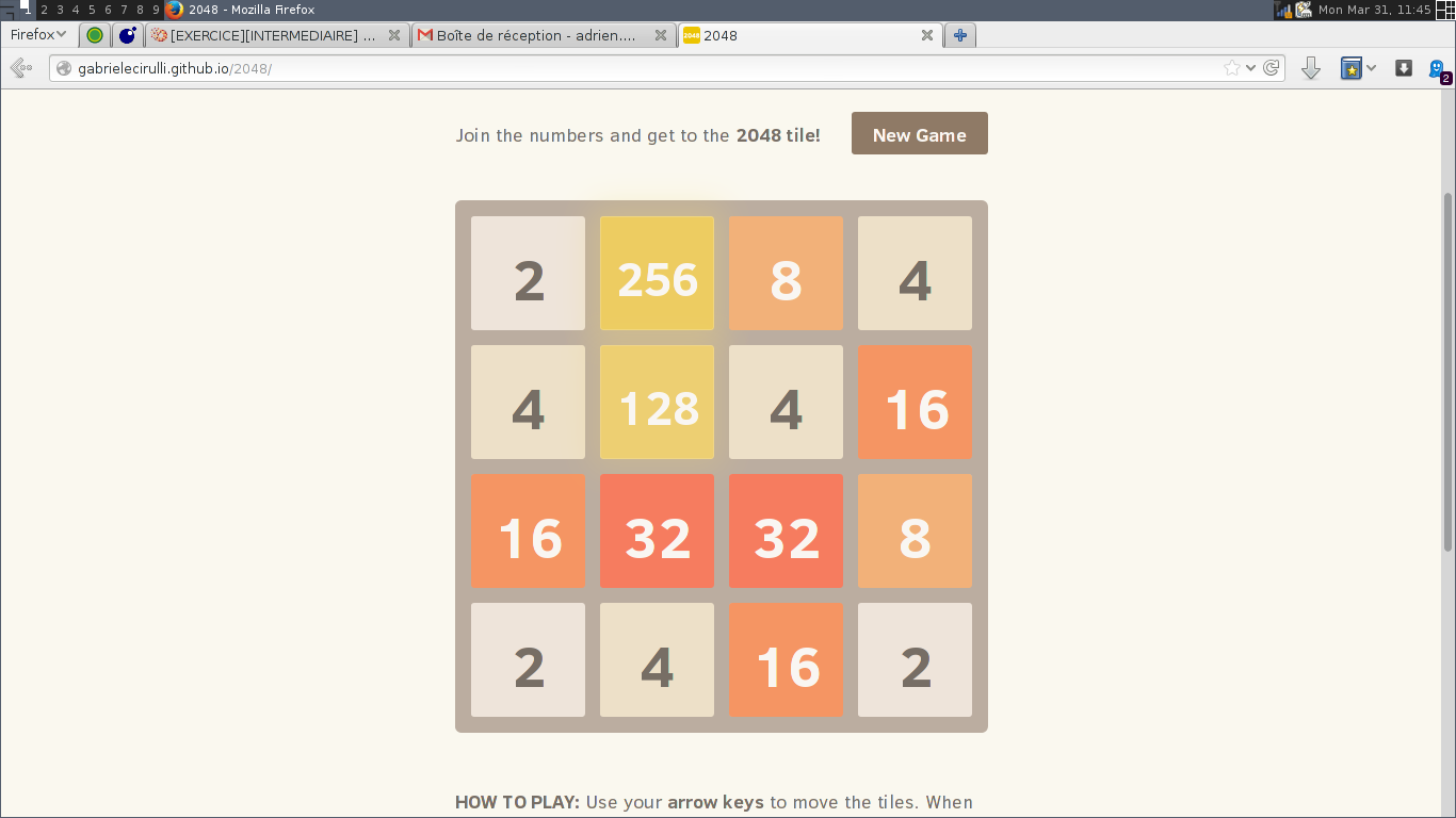 [EXERCICE][INTERMEDIAIRE] Le 2048 - exercice pour intermédiaire : le ...