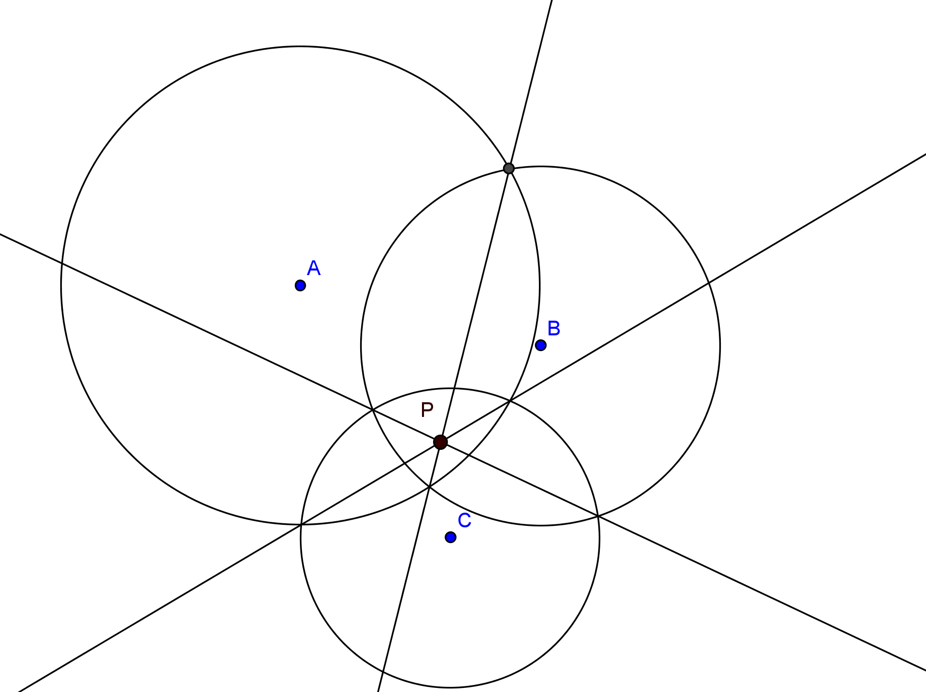 Intersection de 4 sphères. par flyboy - OpenClassrooms