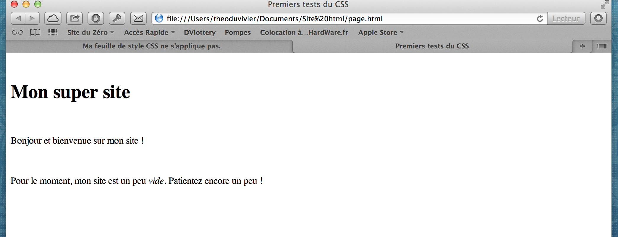 Ma feuille de style CSS ne s'applique pas. par Théo Duvivier - page 1 ...