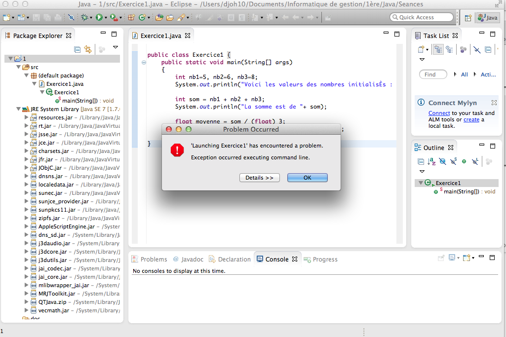Eclipse : Erreur : impossible de trouver ou charge par Crios - page 1 ...