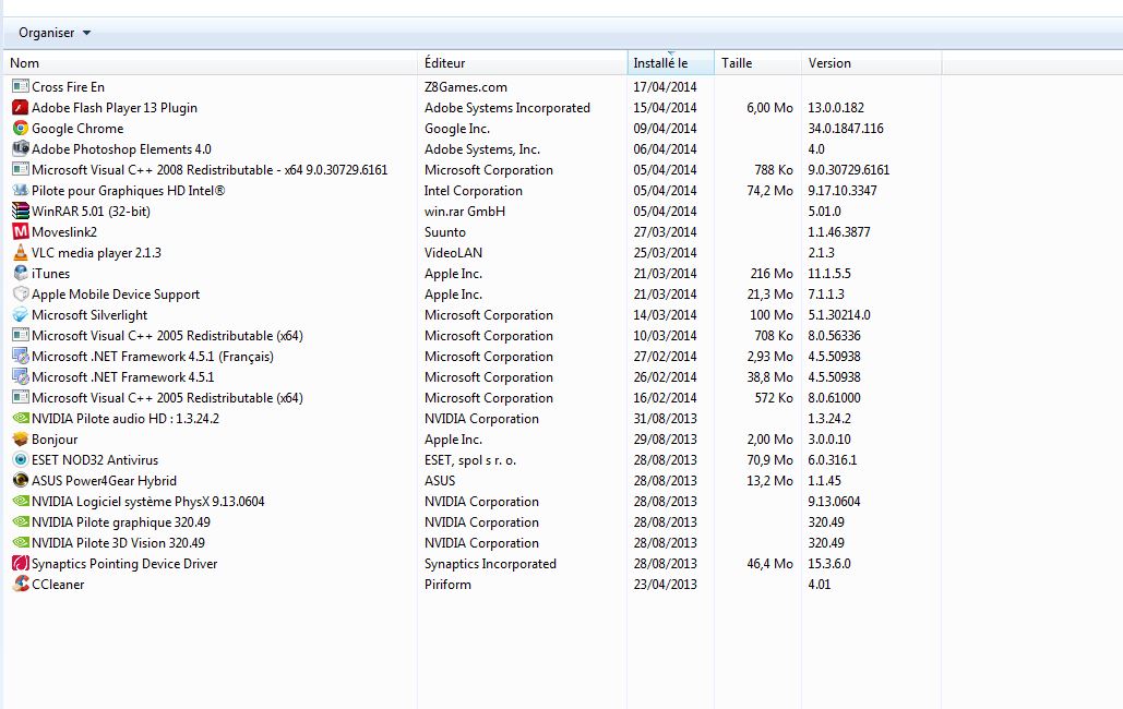 Liste des programmes incomplète par raphi74 - page 1 - OpenClassrooms