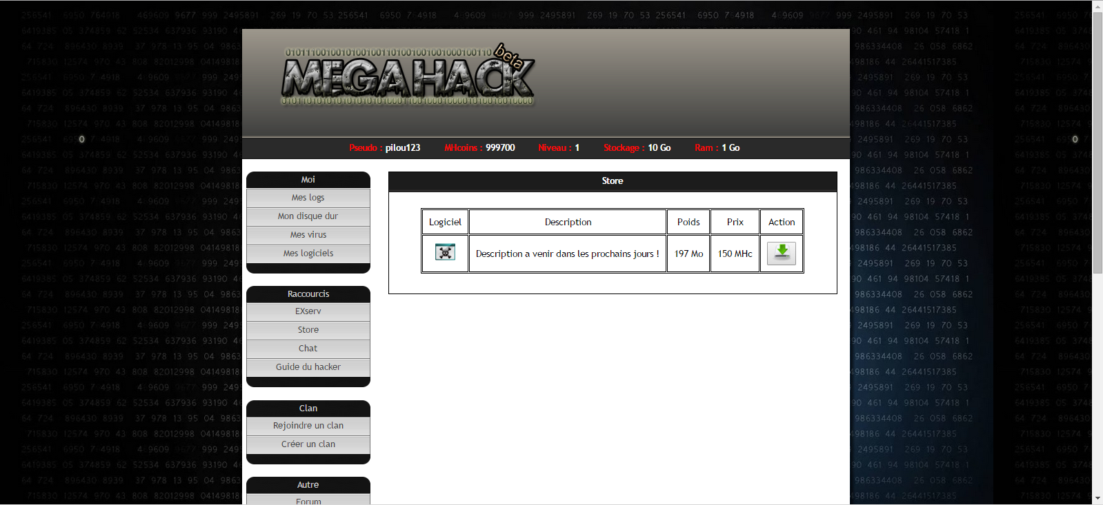 [jeu web] Méga Hack Online - Simulation de hack par InGamesStudio ...