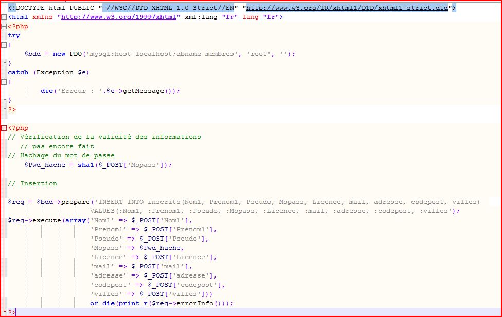 [Résolu] Erreur Php Mysql par ameleit - page 1 - OpenClassrooms