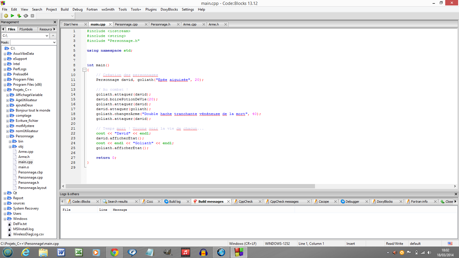 [Résolu] Exercice "Personnage" du cours "Site du zéro" - Site du zéro ...