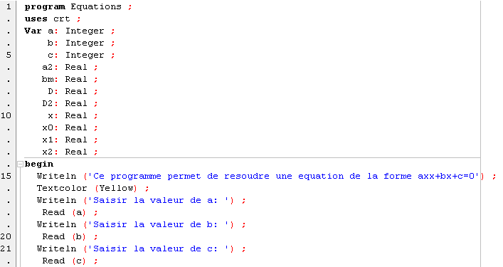 programmation sur free pascal - connaitre le code source par biiaad ...