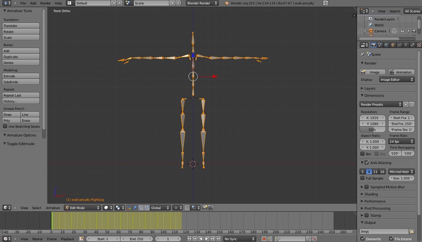 [Blender] Position du Rigging BVH Object/Edit Mode - Position du ...