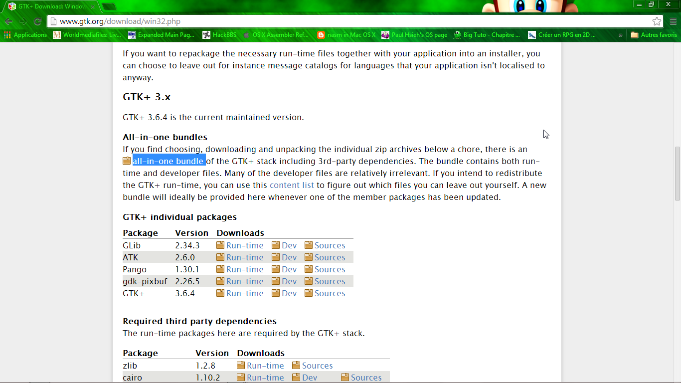 Installation de gtk+ sous code blocks ou autre - Voici les étapes de l ...