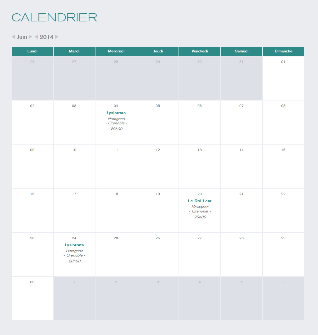 Calendrier PHP dynamique - Help ! - page 1 - OpenClassrooms