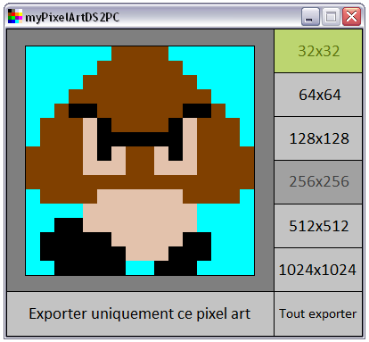 [Homebrew Nintendo DS] myPixelArt - Pour faire du pixel art n'importe ...