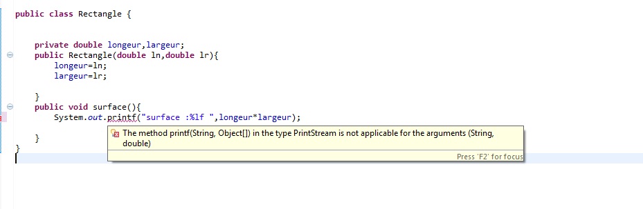 printf en java - erreur lors de la compilation par ebressabri - page 1 ...
