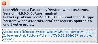 [Résolu] Problème avec la référence "system.windows.forms" - "system ...