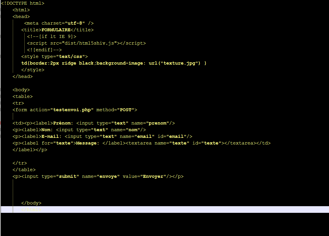 [Résolu] FORMULAIRE PHP - Fonctionnalité sous php par MrFab - page 1 ...