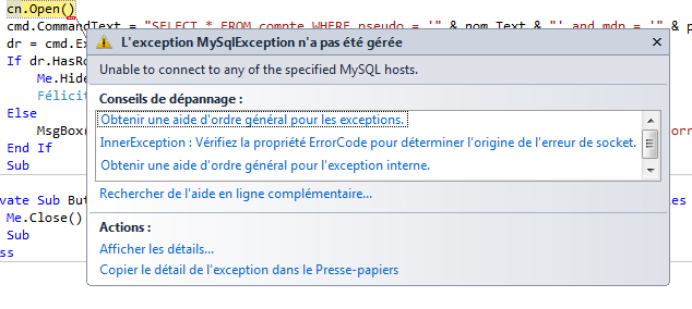 Unable To Connect To Any Of The Specified Mysql Par Jordanj Openclassrooms