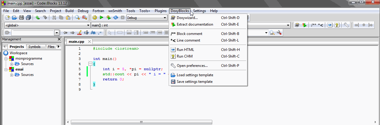Quel est le compilateur par defaut sous codeblocks - Regardez le ...